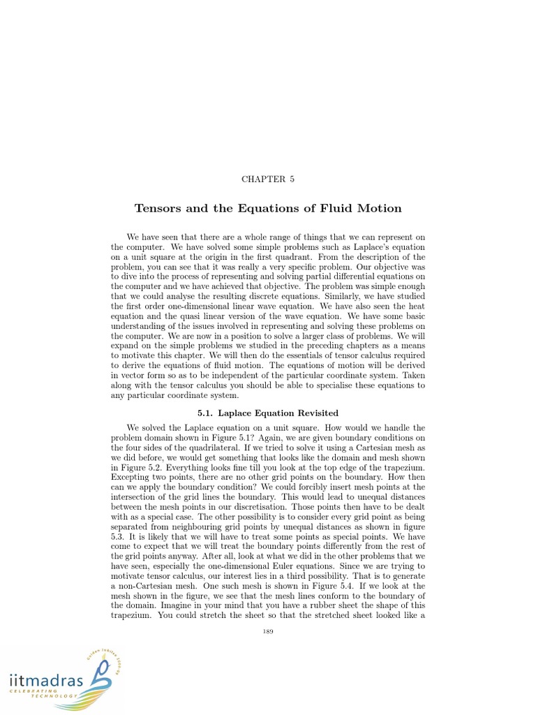 Tensors and The Equations of Fluid Motion | PDF | Science & Mathematics ...
