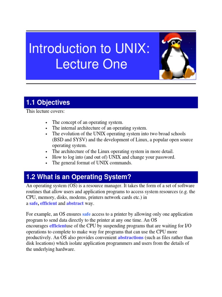 Introduction To UNIX | PDF | Unix | Operating System