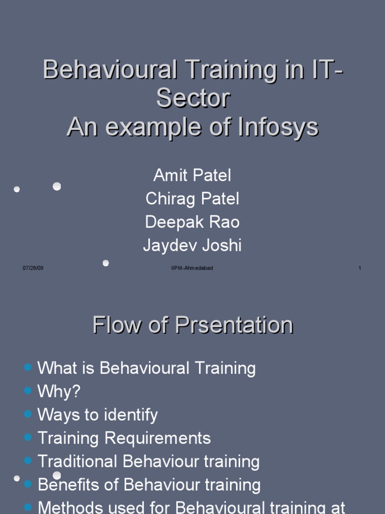 Behavioral Training in IT Sector | PDF | Social Skills | Leadership
