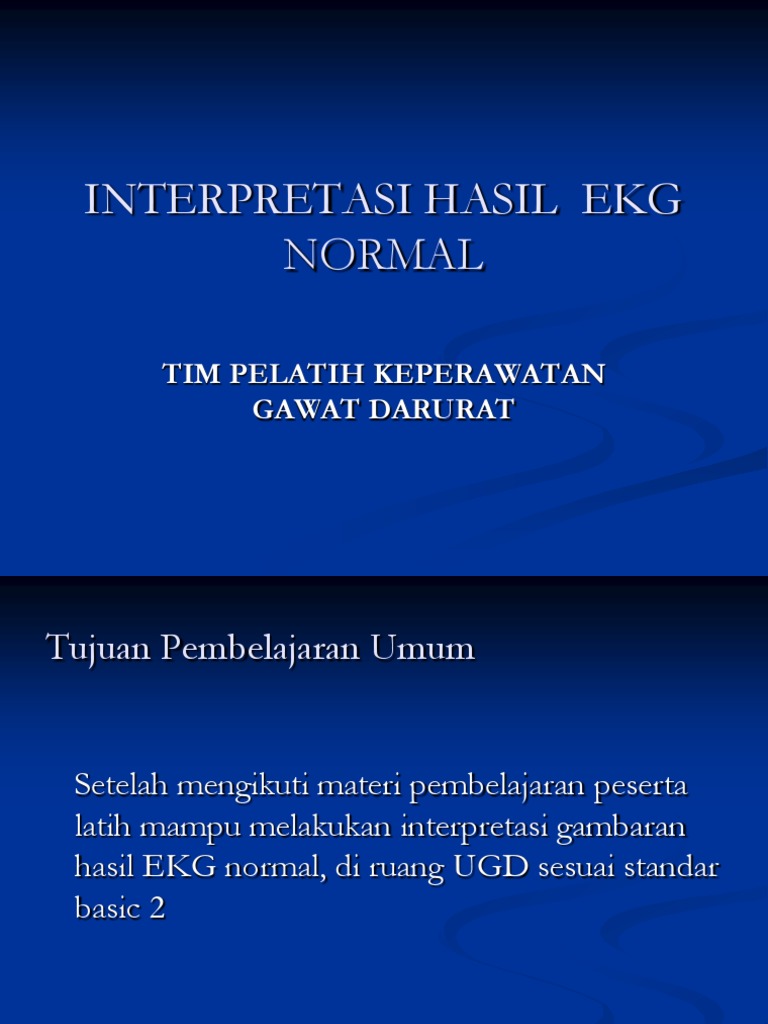 Interpretasi Gambaran Ekg Strip Normal