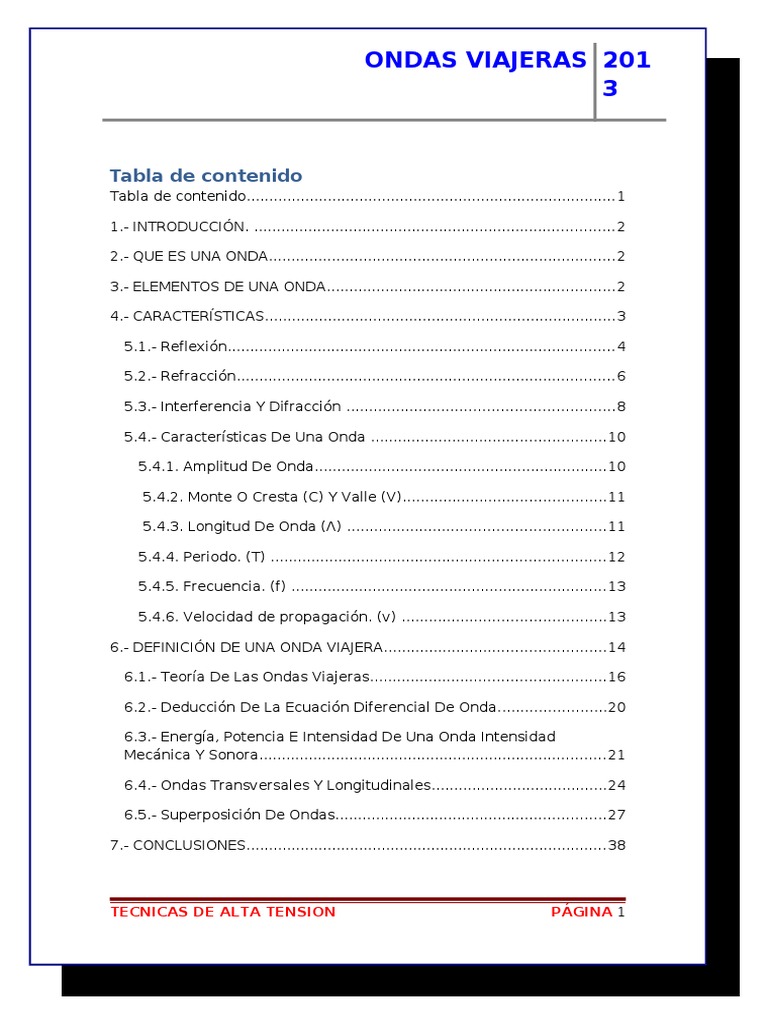 Ondas Viajeras: Fundamentos y Ejemplos | PDF | Refracción | Olas