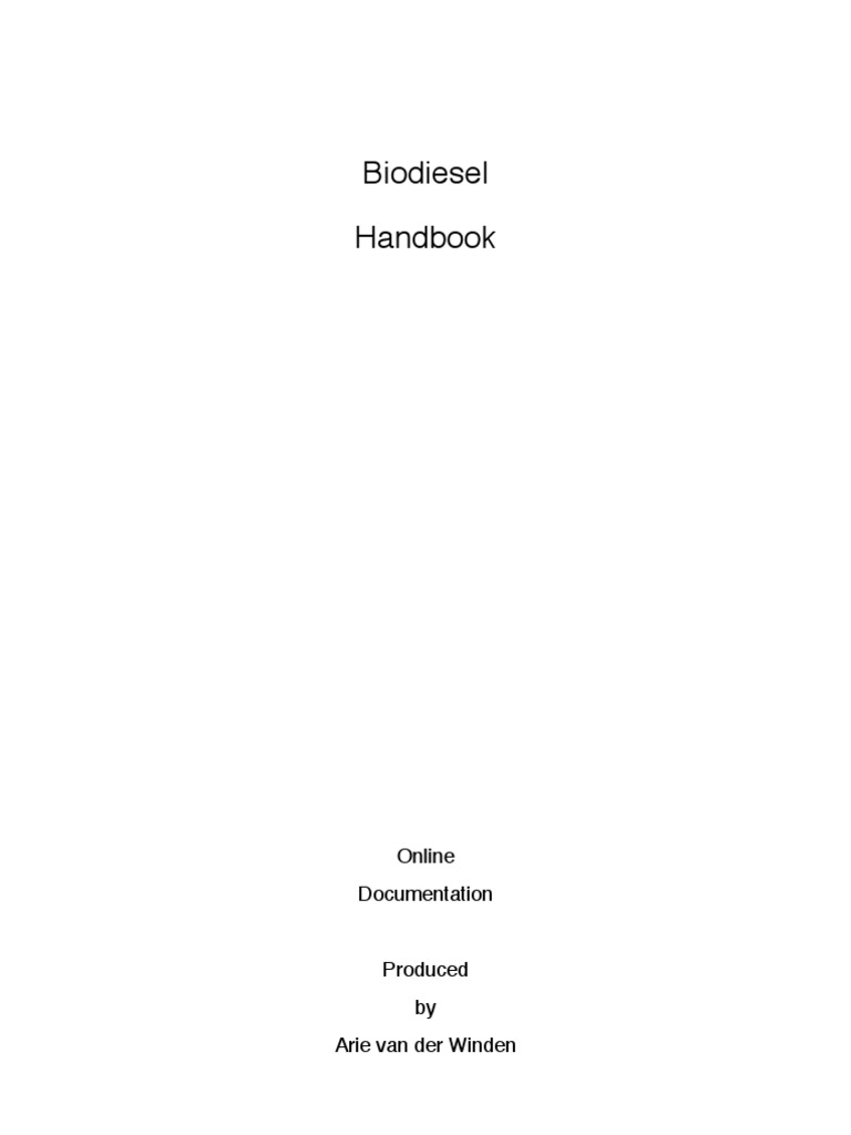 Biodiesel Handbook | PDF | Biodiesel | Diesel Fuel