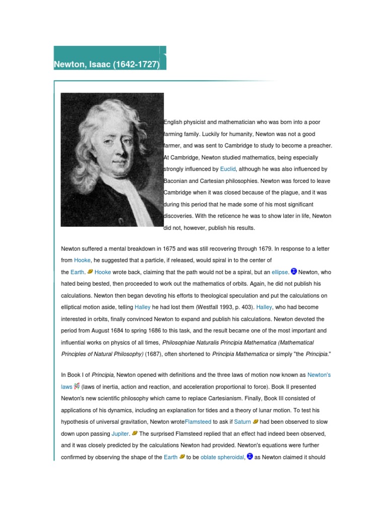 Newton | PDF | Isaac Newton | Scientific Method