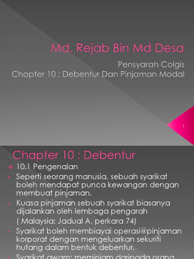 Chap 10 Debentur | PDF