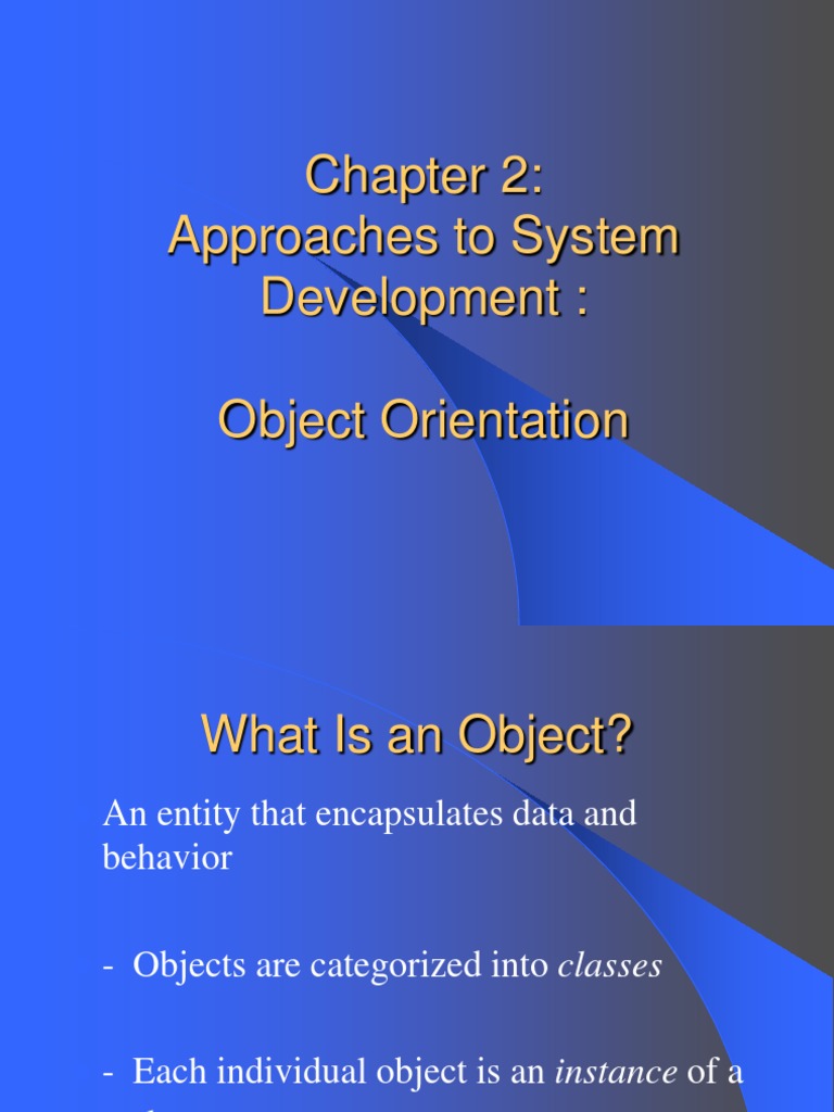 Ch02-Approaches To System Development | PDF | Class (Computer Programming) | Inheritance (Object ...