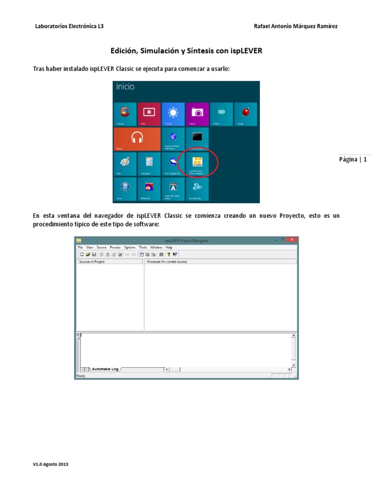 Edición Simulación y Síntesis Con ispLEVER Classic | PDF | Vhdl ...
