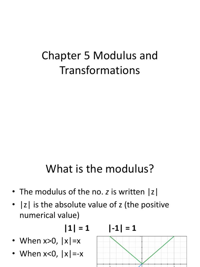 C3 Chapter 5 Modulus And Transformations Pdf Cartesian Coordinate System Quadratic Equation