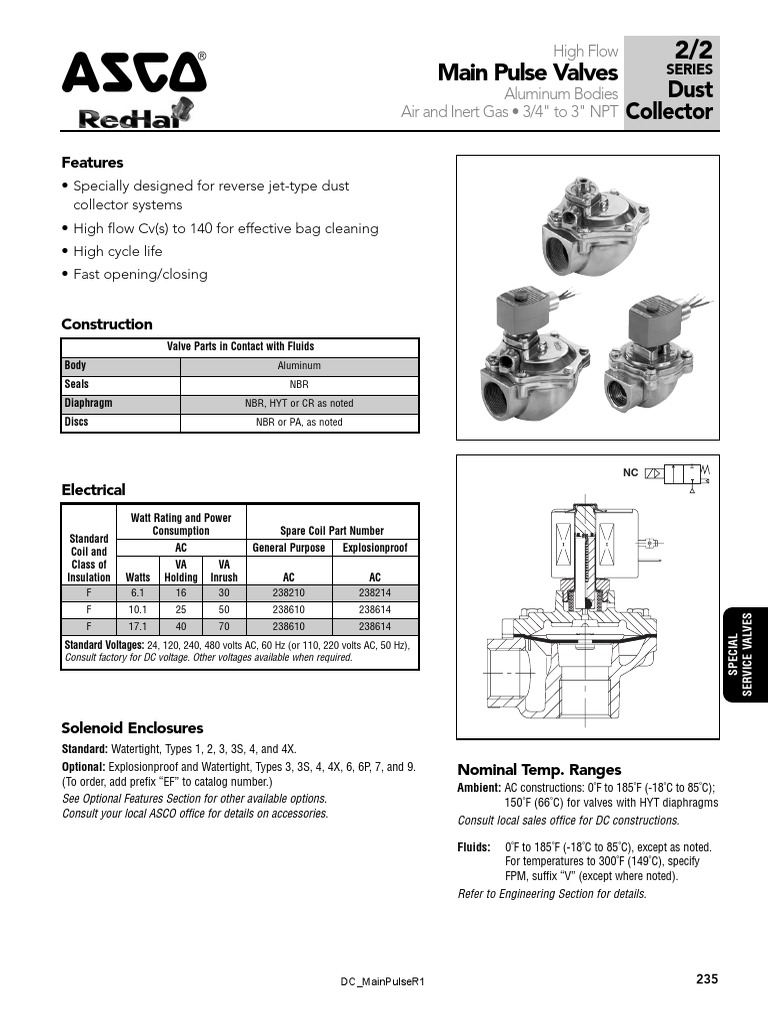 Valvulas ASCO PDF | PDF | Vacuum Tube | Valve
