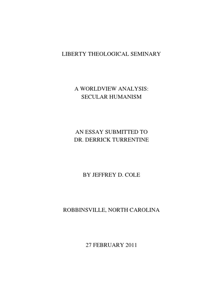 Worldview Analysis: Secular Humanism | PDF | Humanism | Morality