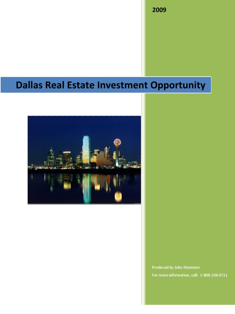 Dallas Investment Prospectus - TCCI - Info | PDF | Real Estate ...