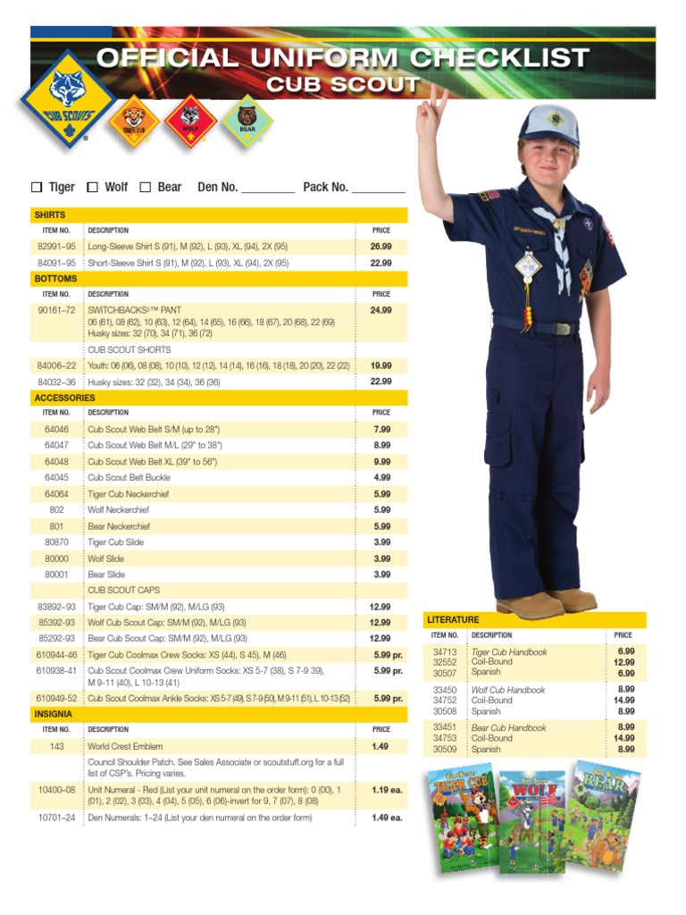 Cub Scout Uniform Guide Overview | PDF