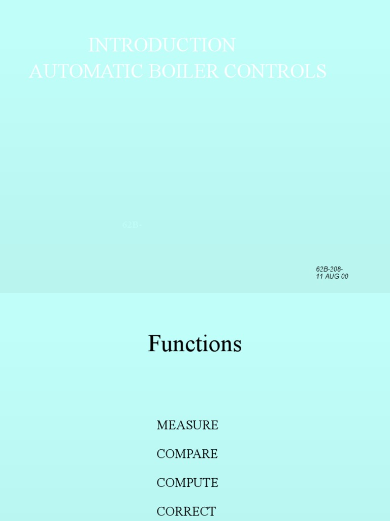 Automatic Boiler Control Systems Overview | PDF | Boiler | Pump