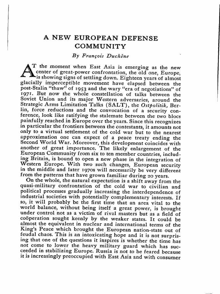 A New European Defence Community | PDF | Nato | Soviet Union