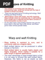 Warp Knitting Structure | PDF | Knitting | Basic Knitted Fabrics