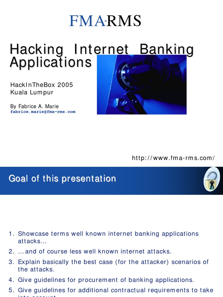 FMA RMS Hacking Internet Banking Applications Box Kuala Lumpur by | PDF ...