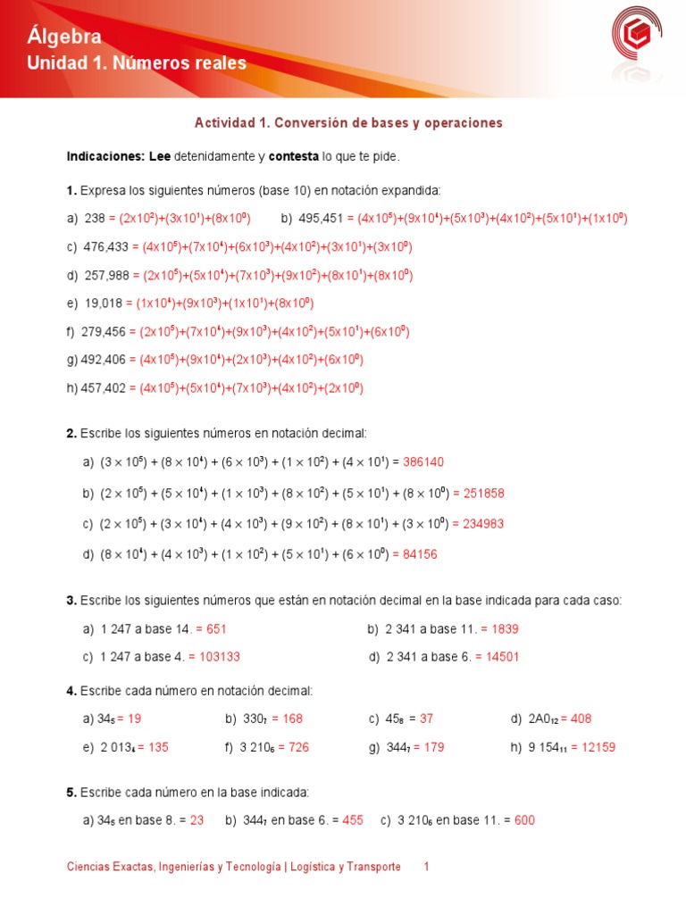Lalg U1 A1 CHDM | PDF