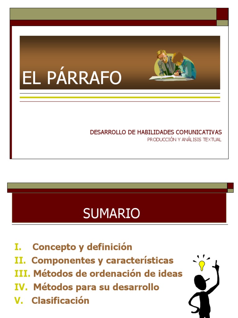 El Párrafo Definicion y Caracteristicas | PDF | Oración (Lingüística ...