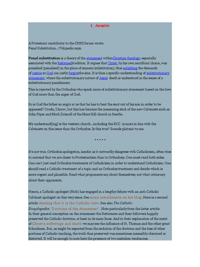 Ransom Theory | PDF | Atonement In Christianity | Salvation