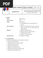 Detailed Lesson Plan | PDF | Forms Of Energy | Potential Energy