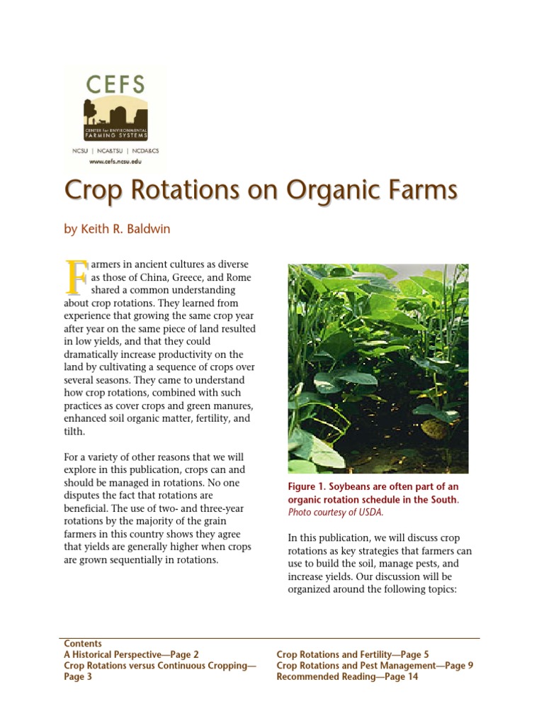 Baldwin Crop Rotations Final Jan09 | PDF | Crop Rotation | Organic Farming