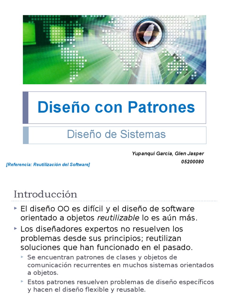 Patrones de Diseño (Recopilación) | Patrón de diseño de software | Objeto (informática) | Prueba ...
