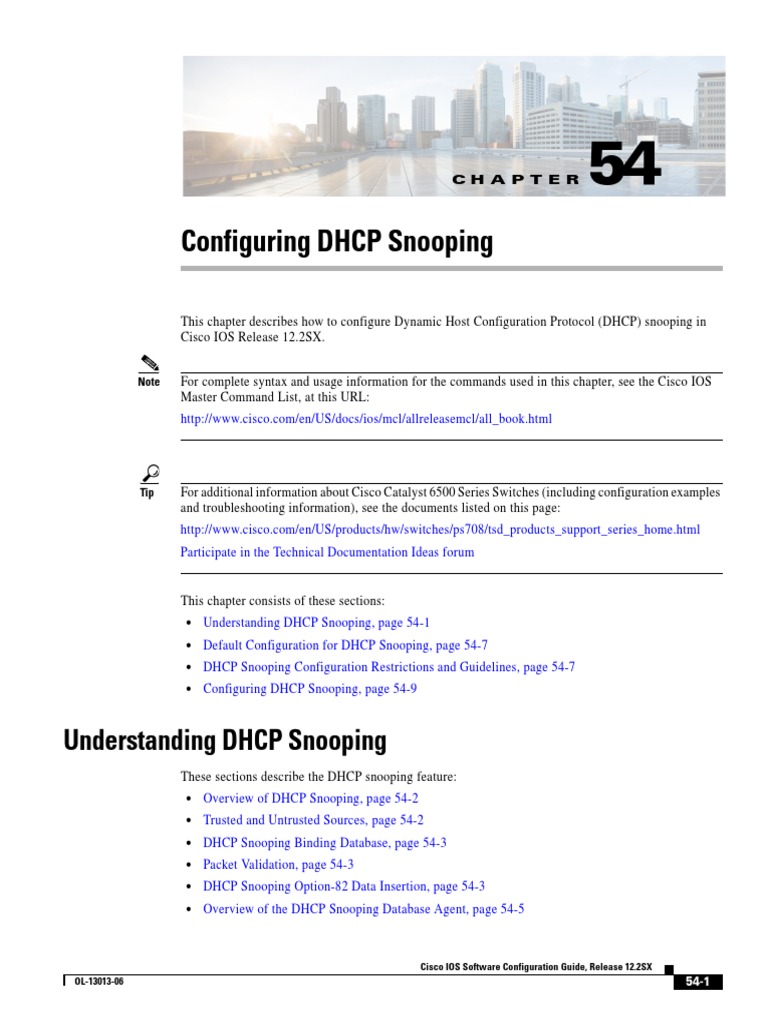 Configuring DHCP Snooping | PDF | Network Switch | Ip Address