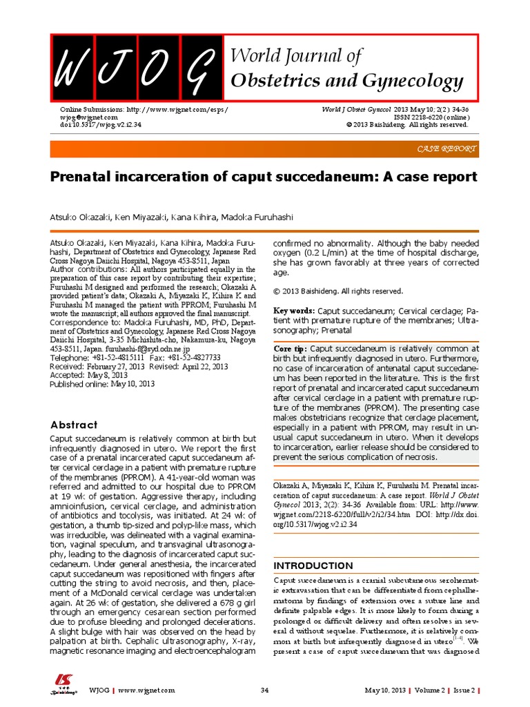 Caput Succedaneum | Uterus | Preterm Birth