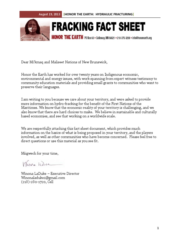 Hydraulic Fracturing "Fracking Fact Sheet" | PDF | Hydraulic Fracturing ...