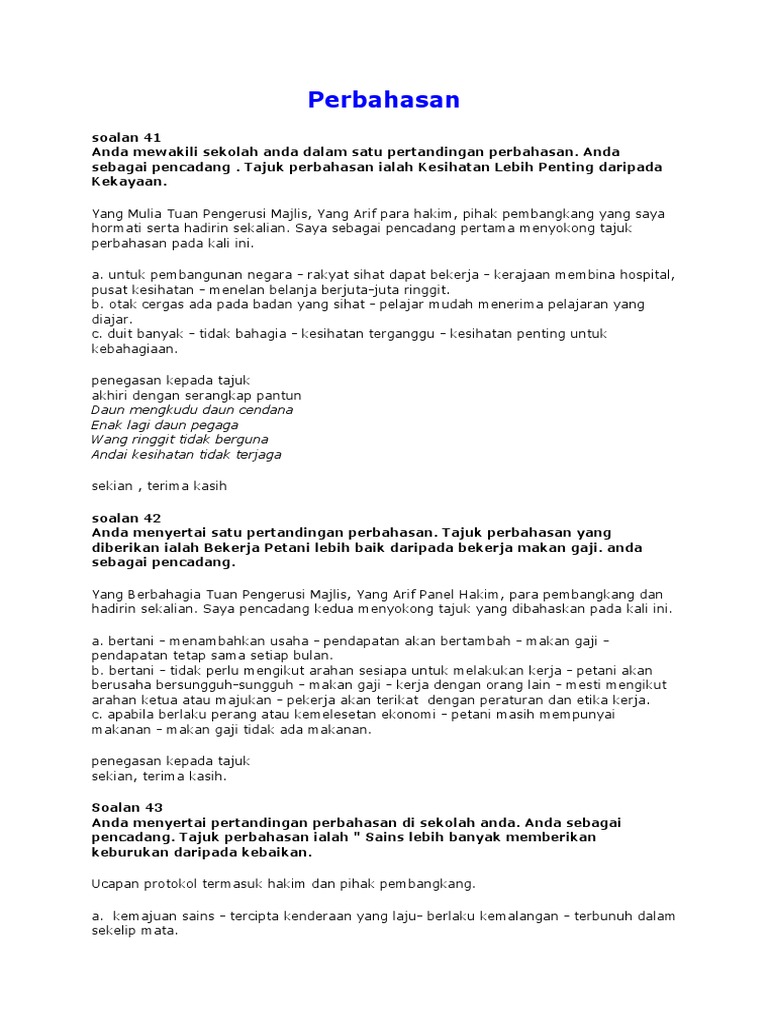 Perbahasan | PDF