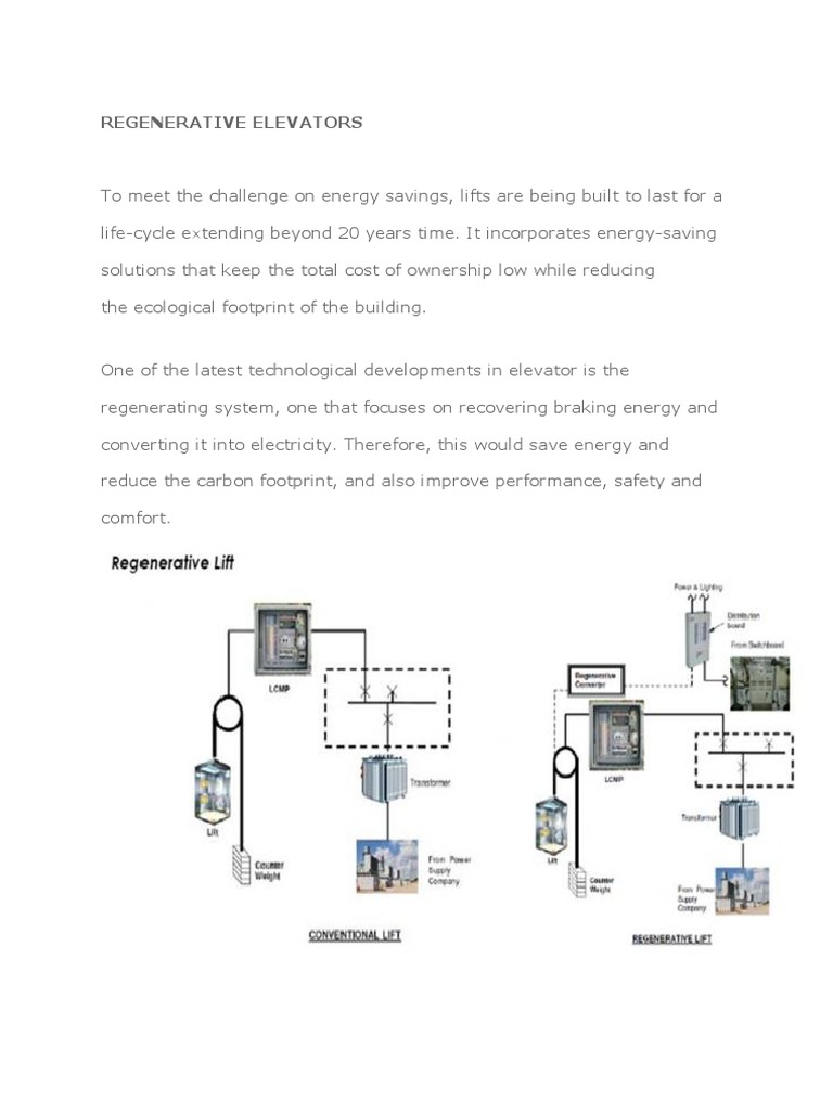 Regenerative Elevators | PDF