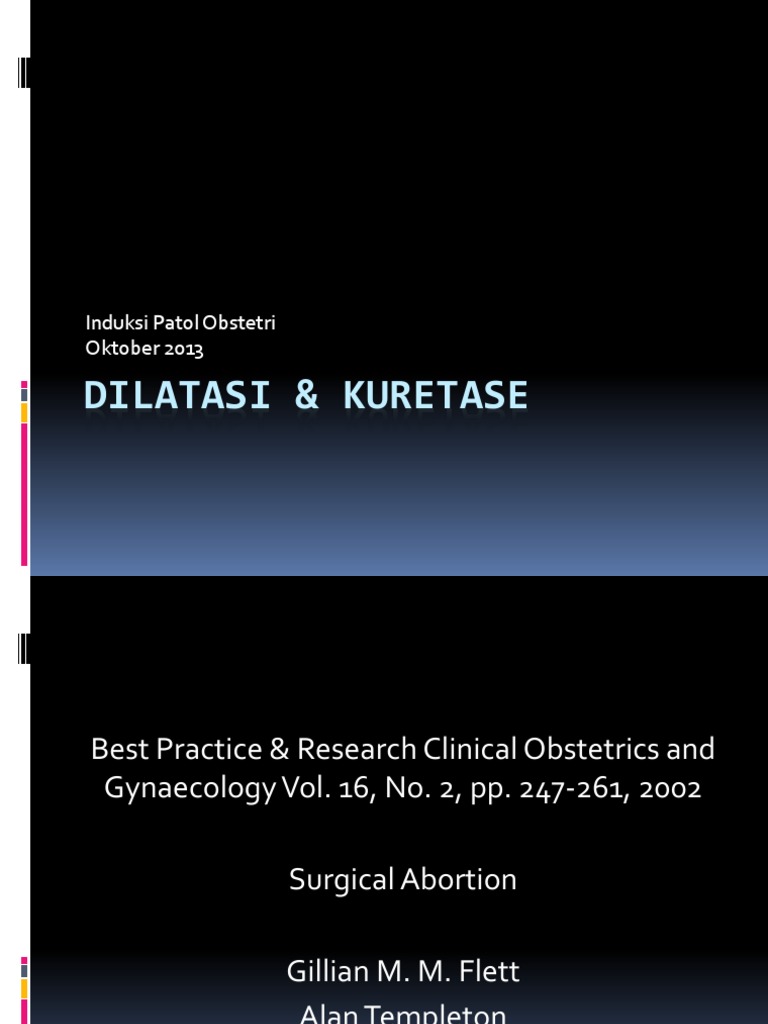 Dilatasi & Kuretase | PDF
