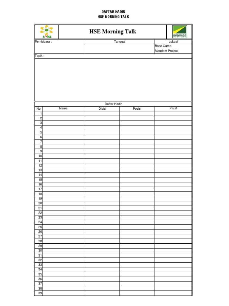 Form Safety Talk | PDF