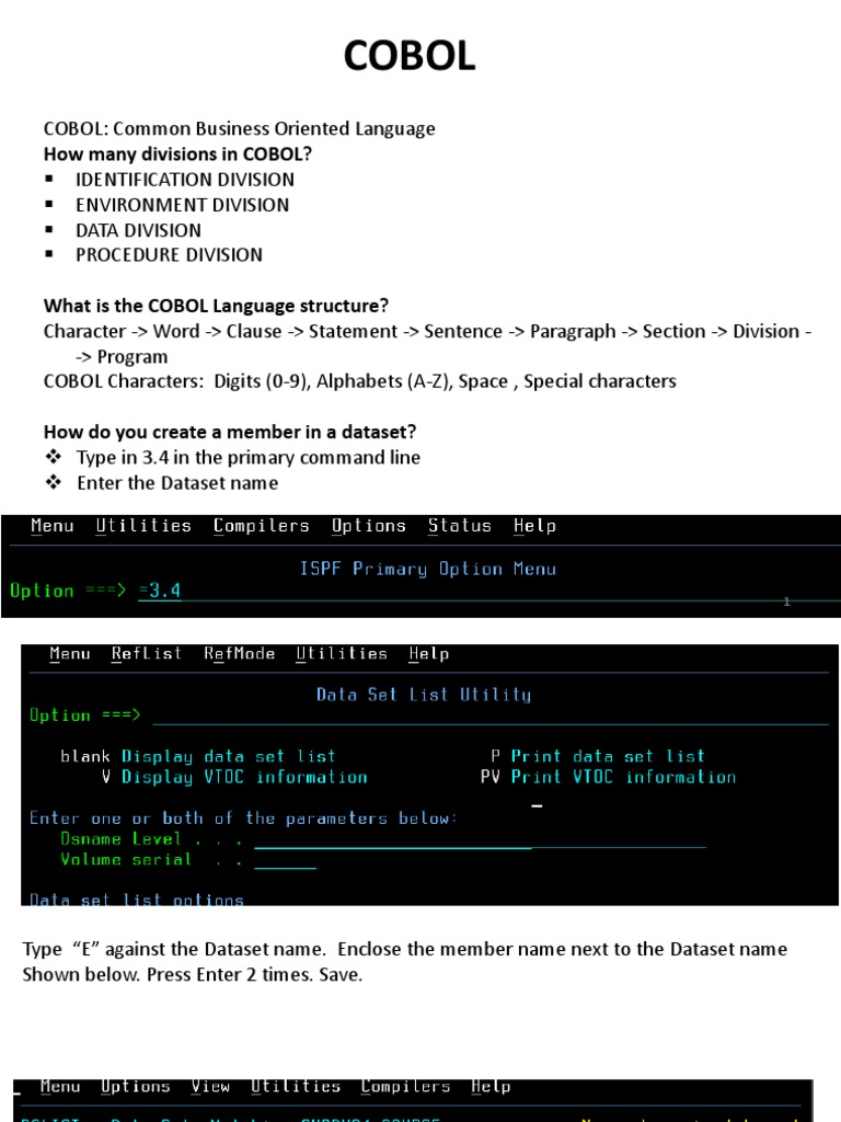 COBOL | Download Free PDF | Byte | Office Equipment COBOL | Download Free PDF | Byte | Office Equipment