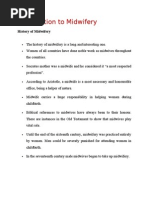 Introduction To Midwifery | PDF | Midwifery | Midwife