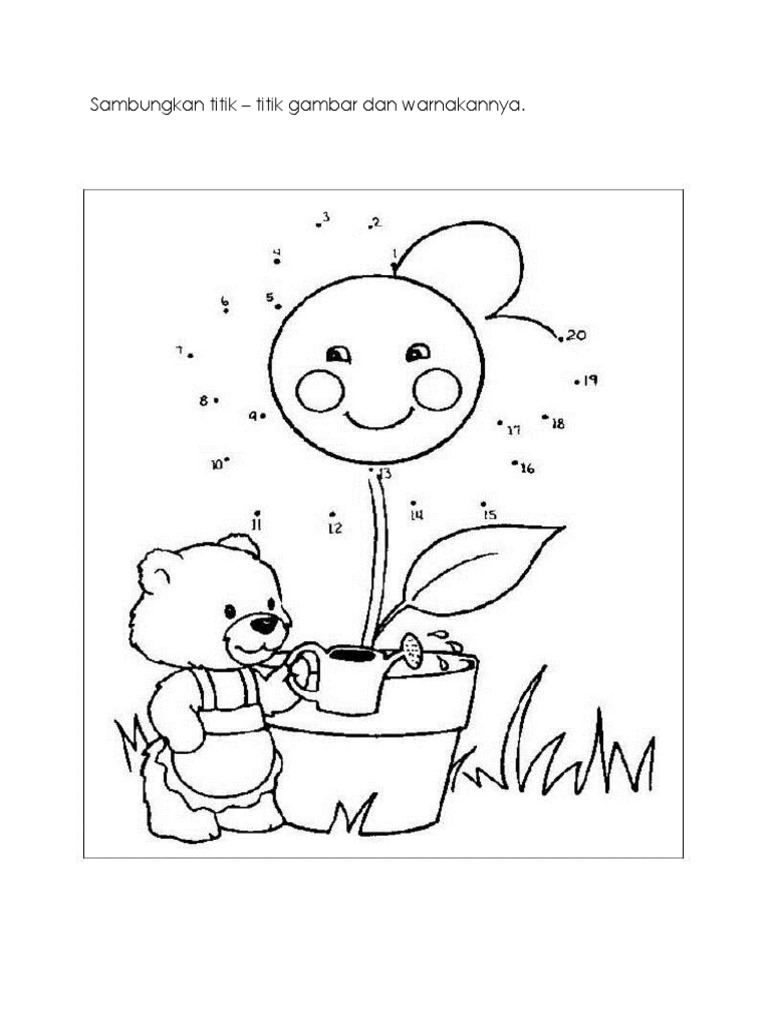 Aktivitas Menghubungkan Titik dan Mewarnai | PDF