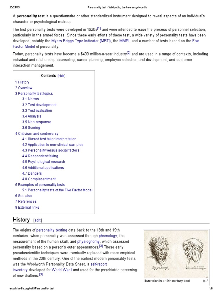 Personality Test | Psychological Testing | Behavioural Sciences