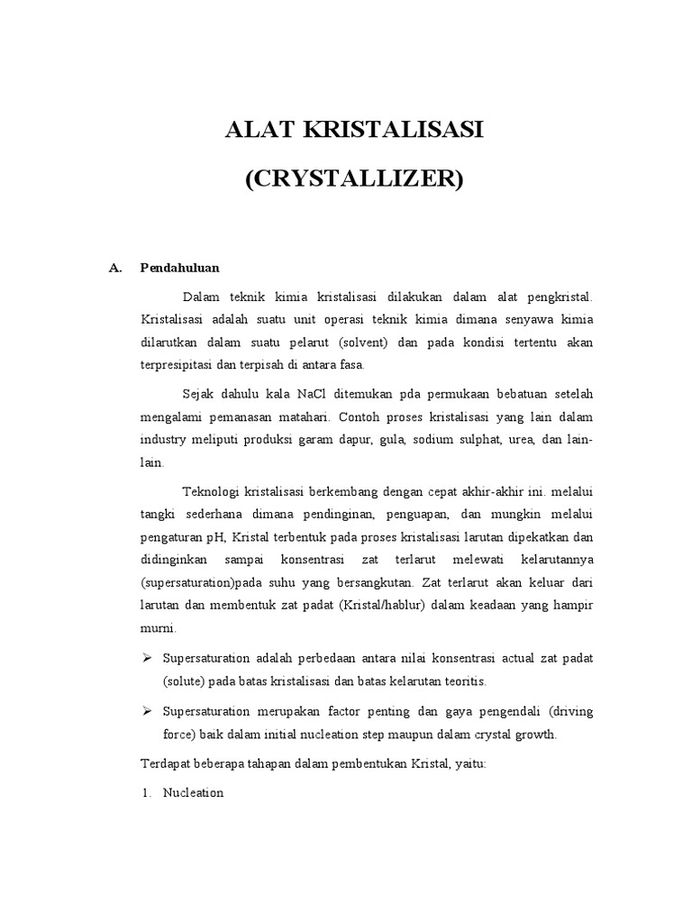 Alat Kristalisasi | PDF | Sains & Matematika