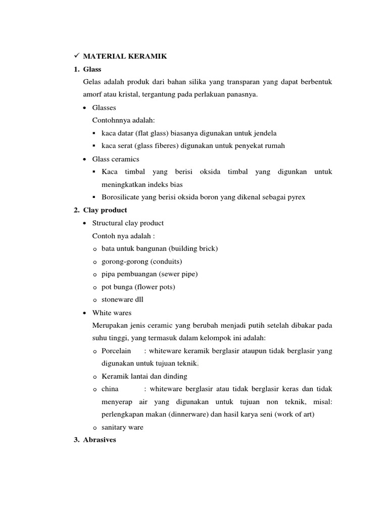 Klasifikasi Keramik | PDF