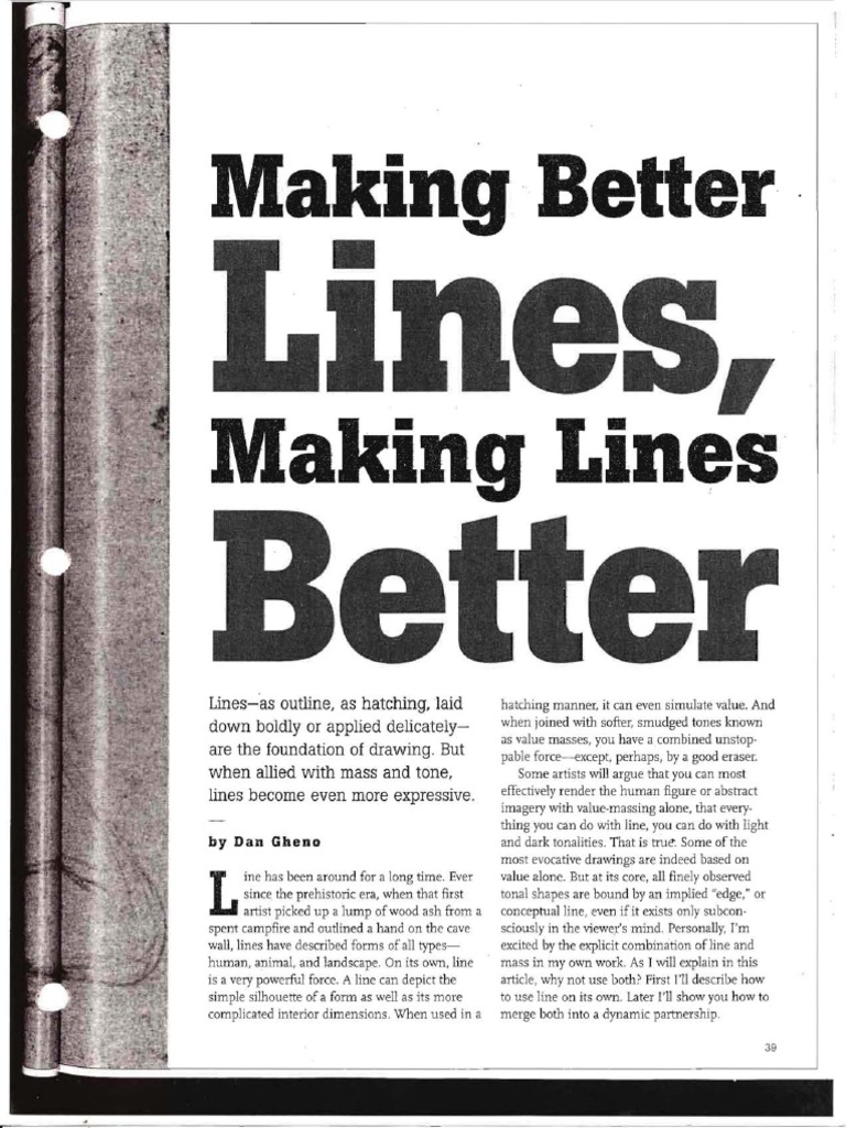 Making Better Lines, Making Lines Better | PDF | Figure Drawing | Drawing