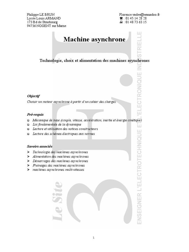 Machine Asynchrone PDF | Télécharger gratuitement PDF | Machine ...