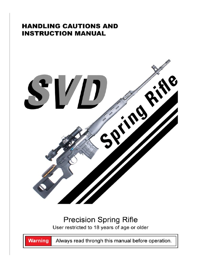 A&K SVD Dragunov Sniper Rifle Manual | PDF | Foreign Language Studies
