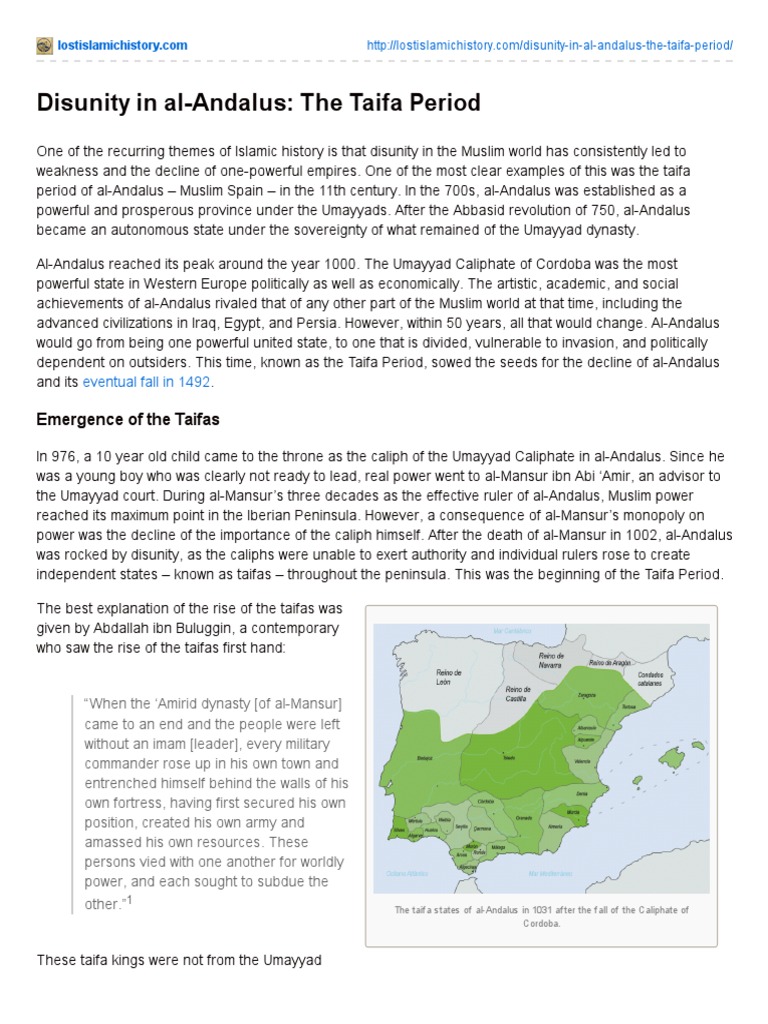 Disunity in Al-Andalus - The Taifa Period | PDF | Al Andalus | Berbers