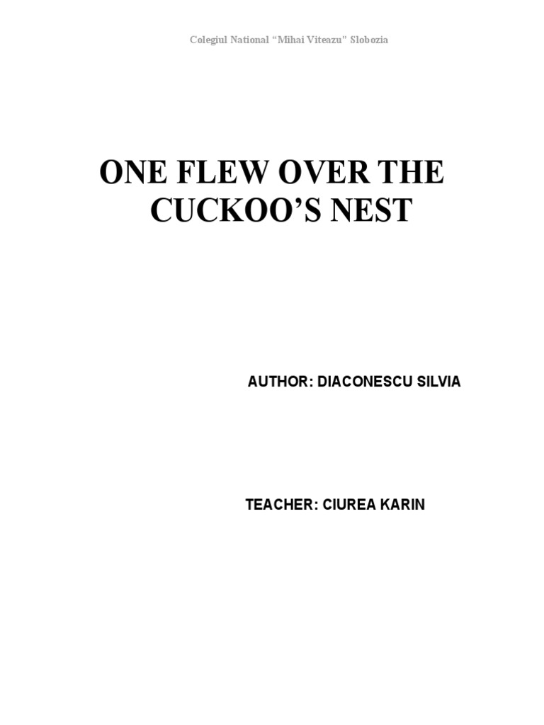 One Flew Over The Cuckoos Nest | PDF | Beat Generation | Wellness