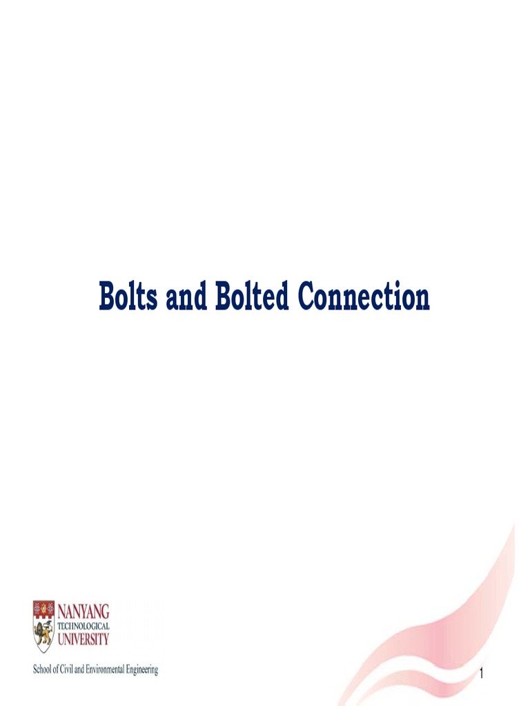 Bolted Connections: Design Considerations for Bolts, Rivets, and Block ...