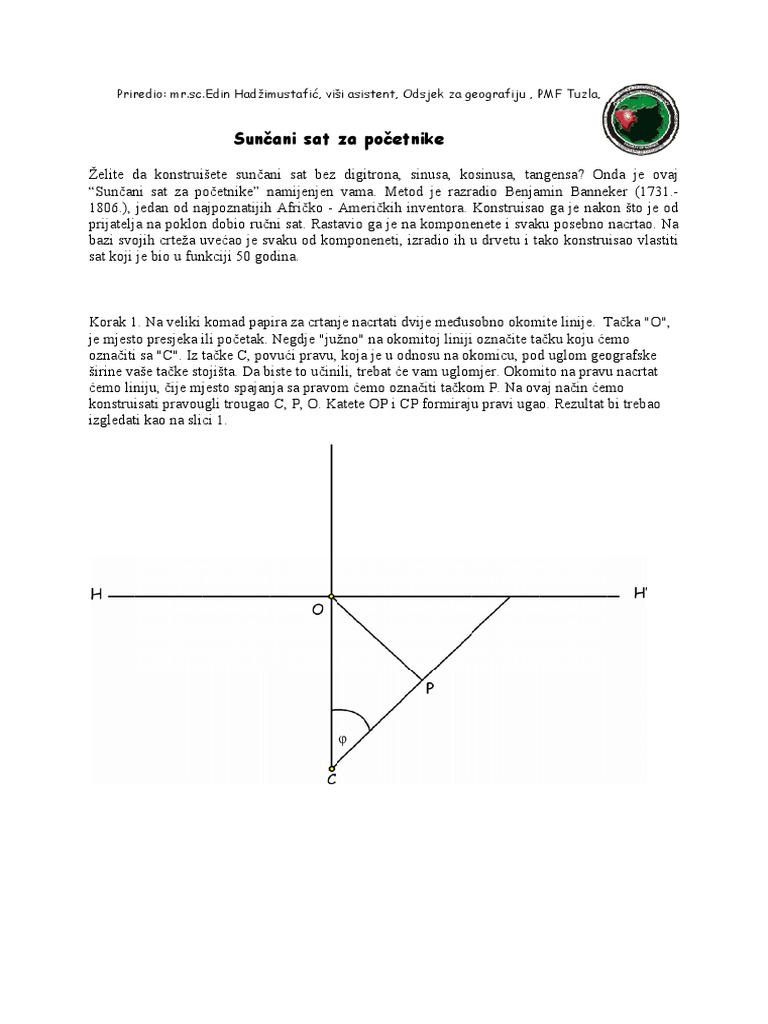Sunčani sat za početnike | PDF