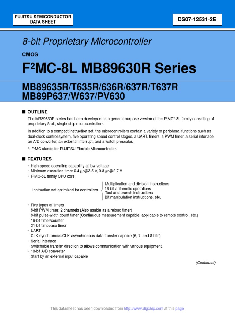 MB89635R | PDF | Pointer (Computer Programming) | Microcontroller