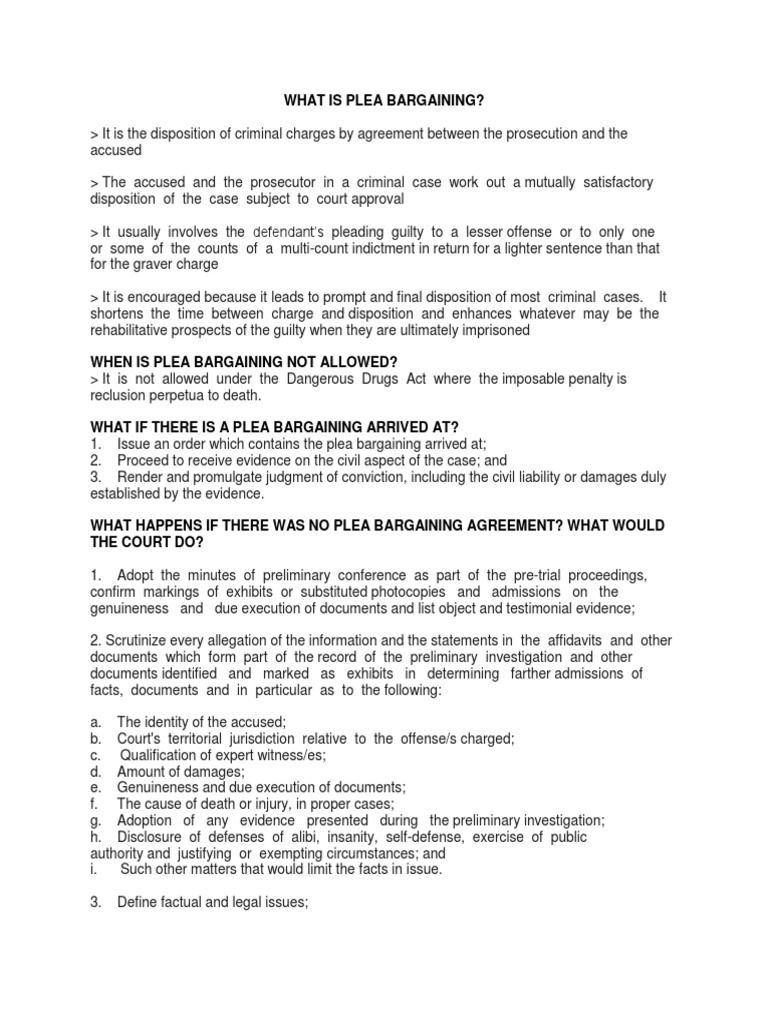 Plea Bargaining | PDF | Plea | Plea Bargain