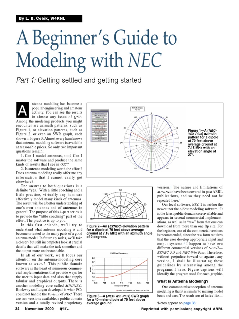 A Beginner S Guide To Modeling With Nec - Part 1 | PDF
