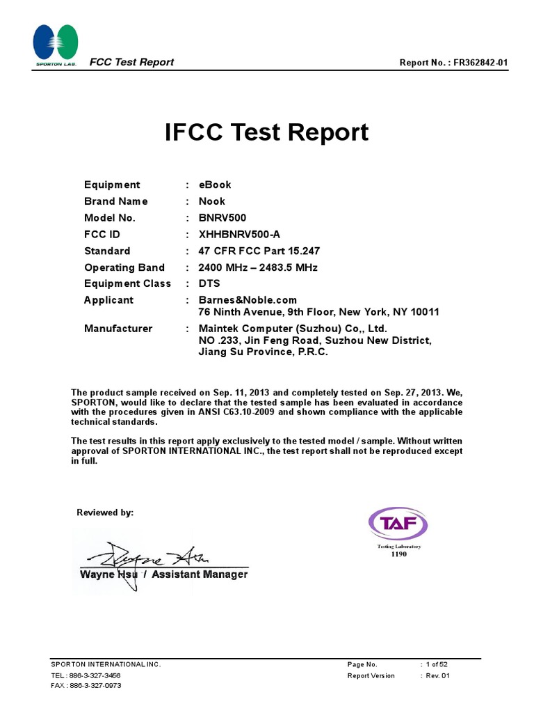 FCC ID XHHBNRV500-A - Test Report | PDF | Antenna (Radio) | Spectral ...