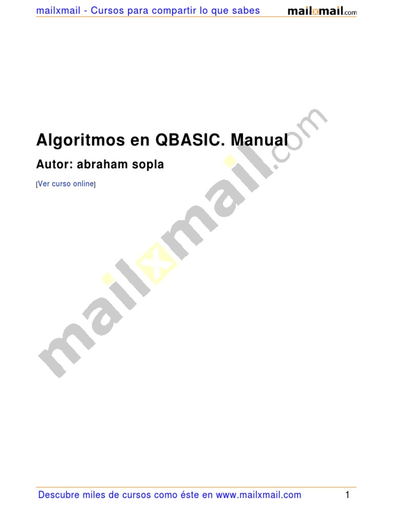 Algoritmos Qbasic Manual 26875 | PDF | Comillas | Verdad